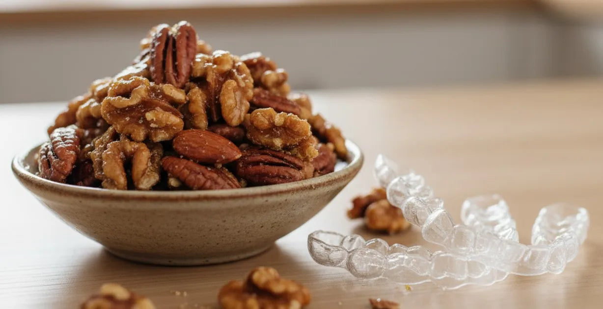 Sticky Nuts & Aligners: Caramel Food Hazard – NewSmile™ USA